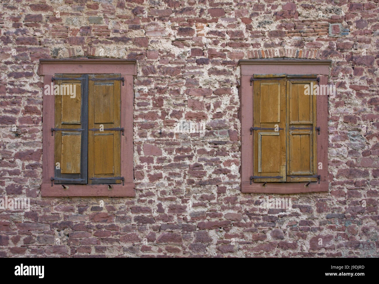 window, porthole, dormer window, pane, shutters, stonewall, shutter ...