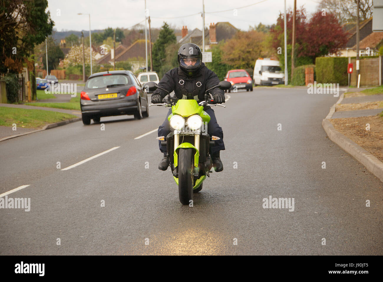 Triumph Street Triple Motorcycle on the road Stock Photo - Alamy