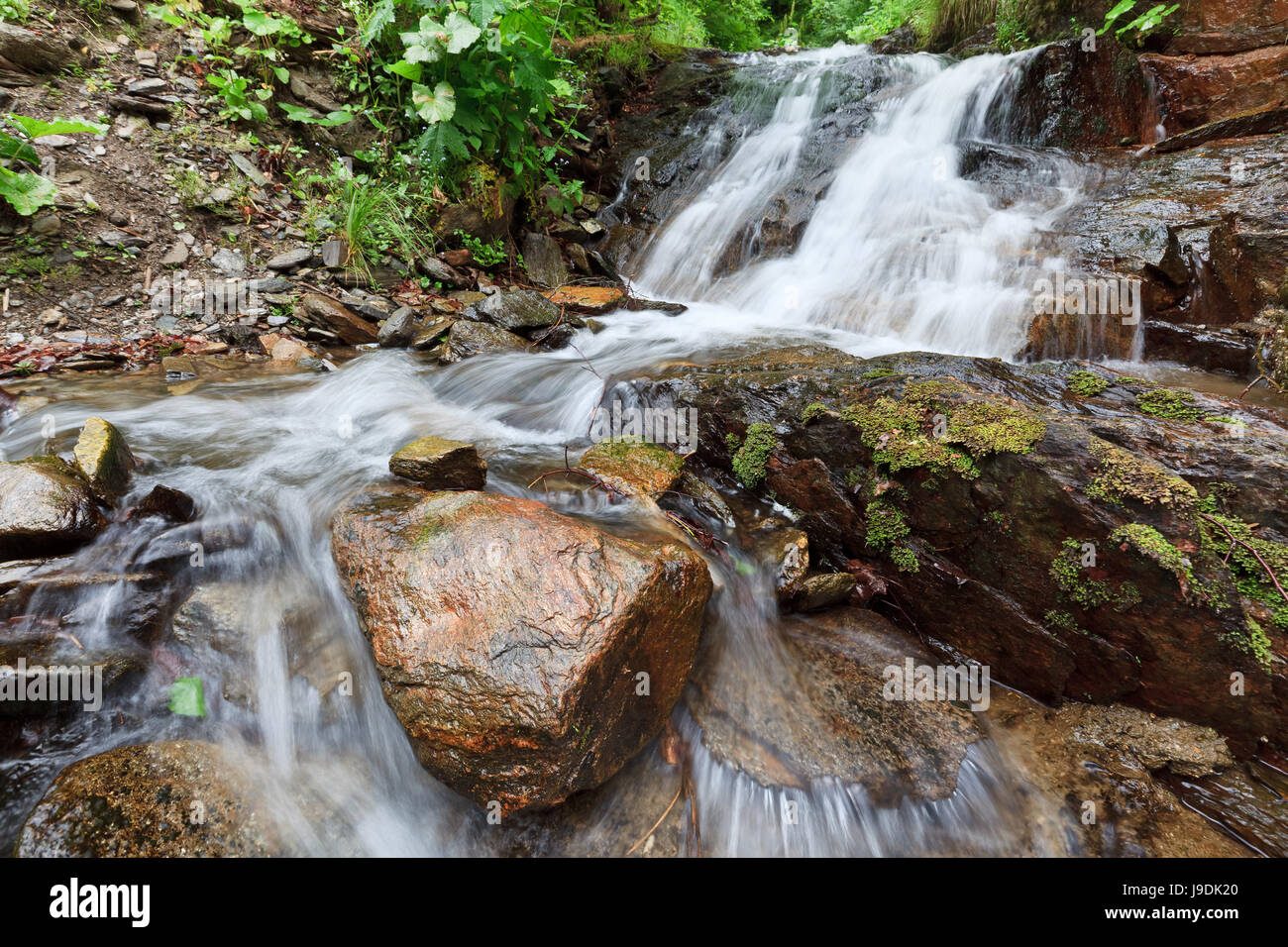 rock, waterfall, landscape, scenery, countryside, nature, cascade ...