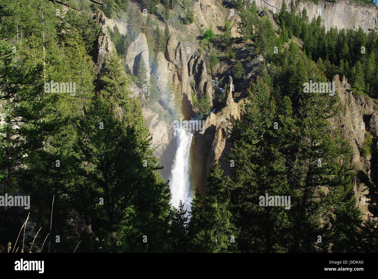 rock, waterfall, ravine, sight, view, outlook, perspective, vista ...