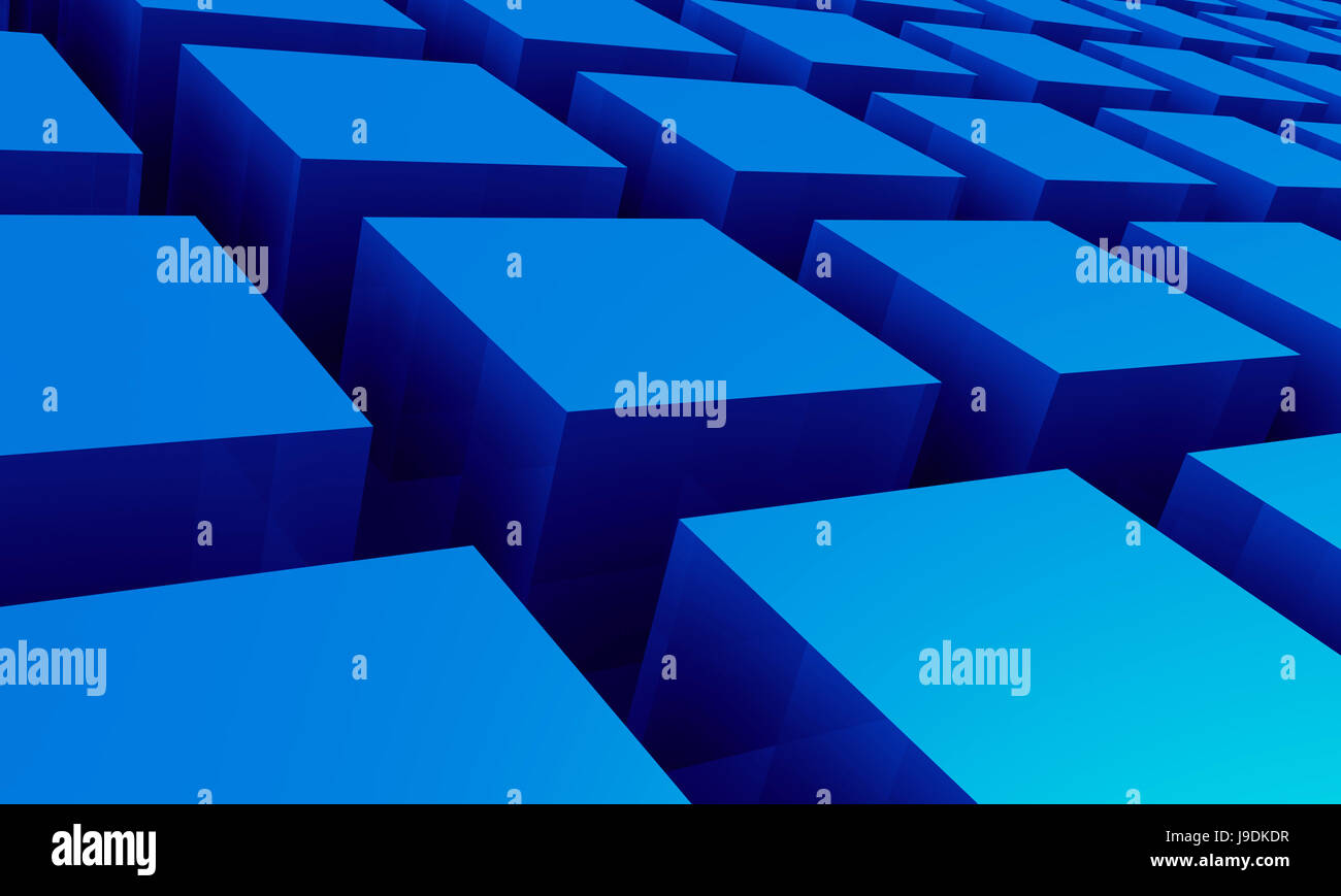 3d structure - blue square 3 Stock Photo - Alamy