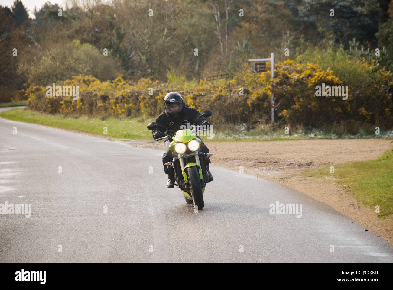 Triumph Street Triple Motorcycle on the road Stock Photo - Alamy