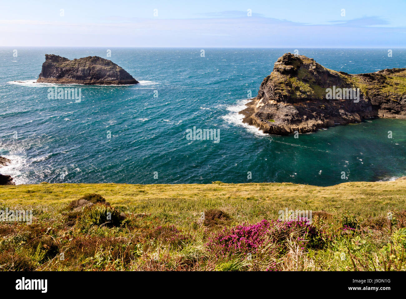 england, coast, cliff, salt water, sea, ocean, water, cornwall, blue ...