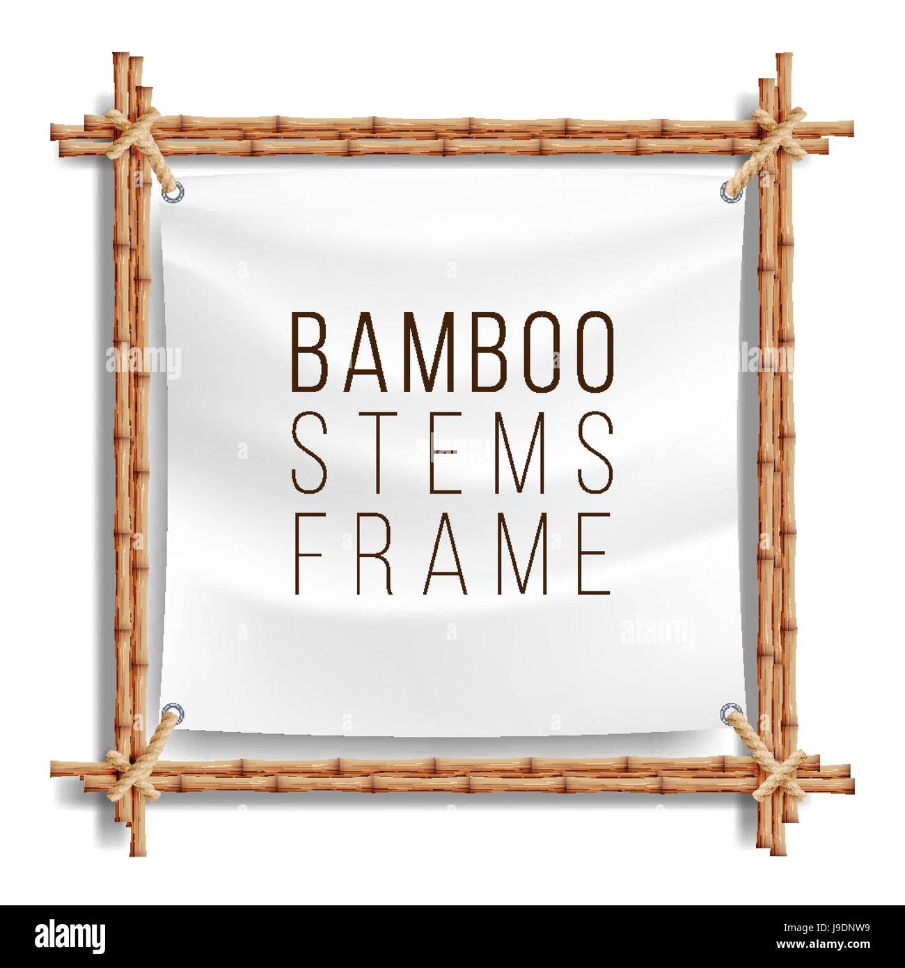 Bamboo Frame With Canvas Palm Print With Bamboo Frame 4 Styles