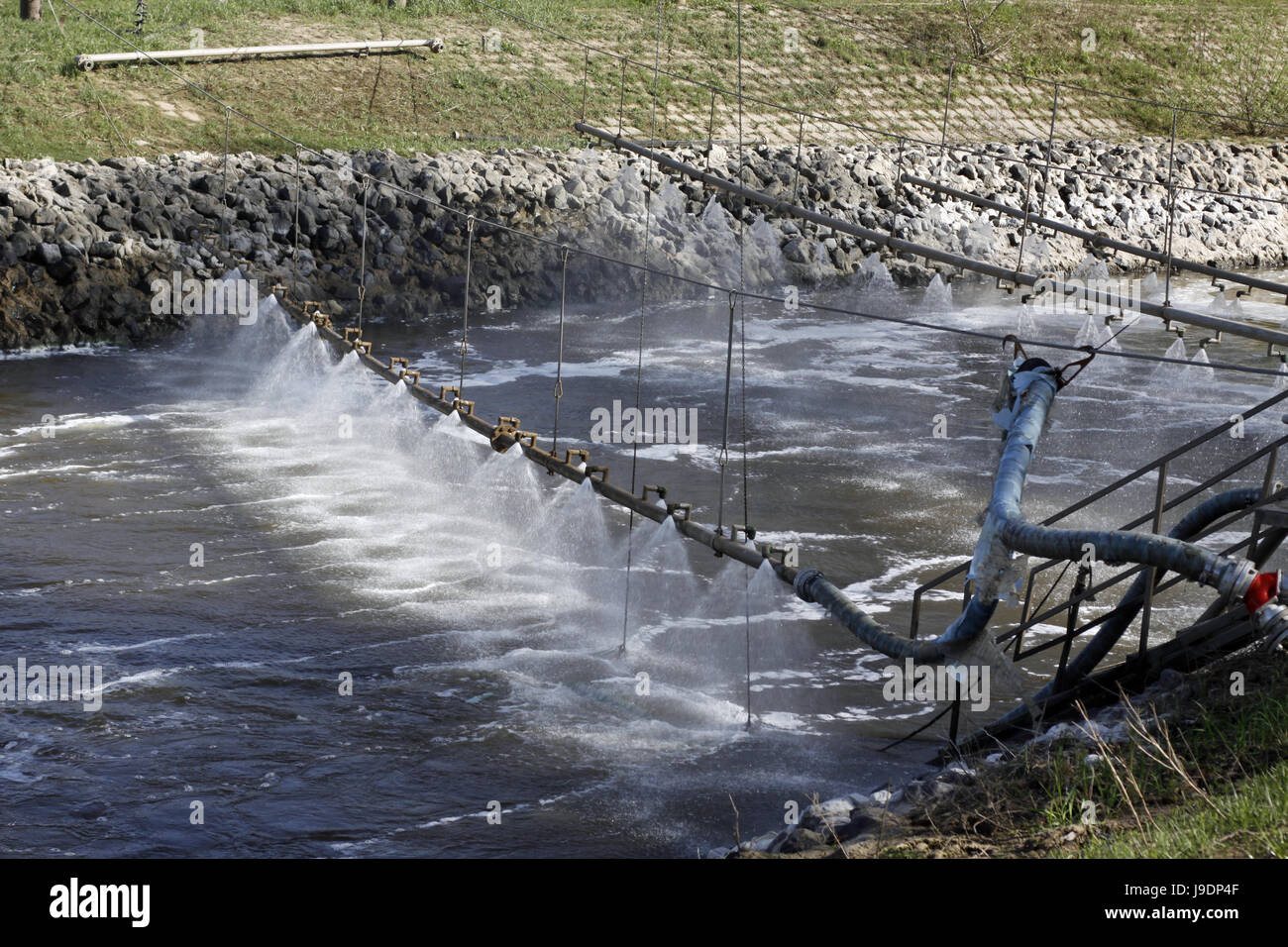power station, sewage, sewages, water, spray, foam, power station Stock ...
