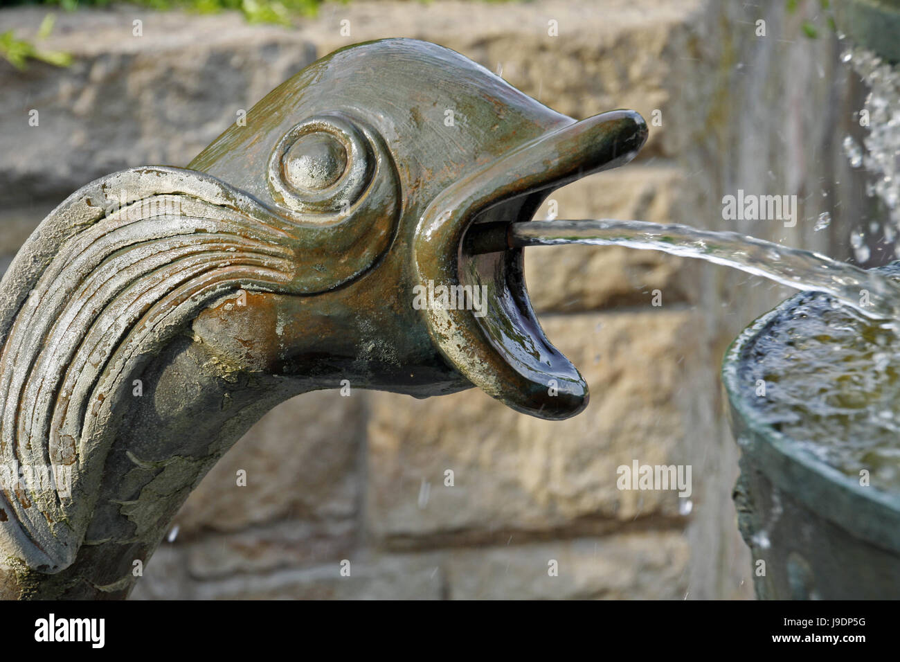 fish, fountain, lower saxony, gargoyle, water, art, fish, refreshment ...