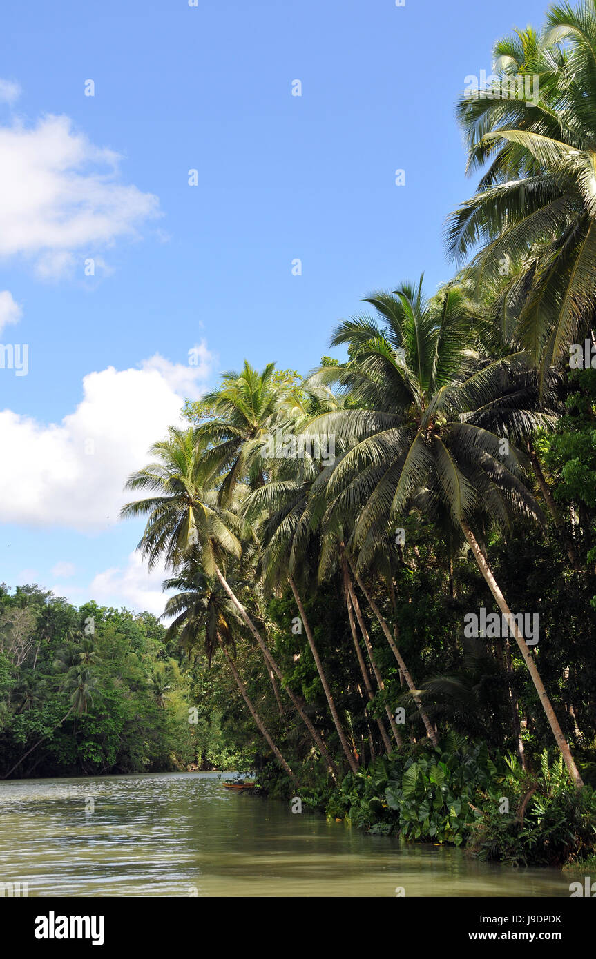 waters, asia, philippines, current of the river, scenery, countryside ...