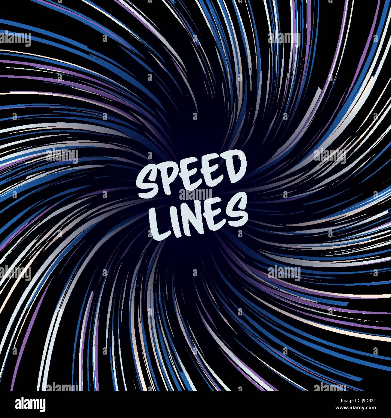 Manga Speed Lines Vector. Layout For Comic Books. Banner With Radial ...