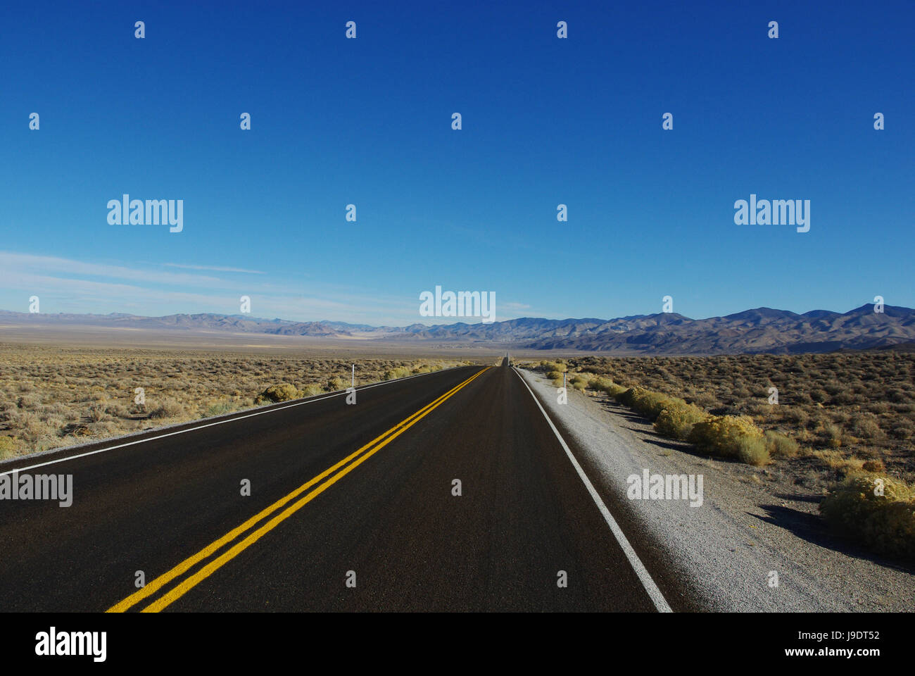 highway through high desert,nevada Stock Photo - Alamy