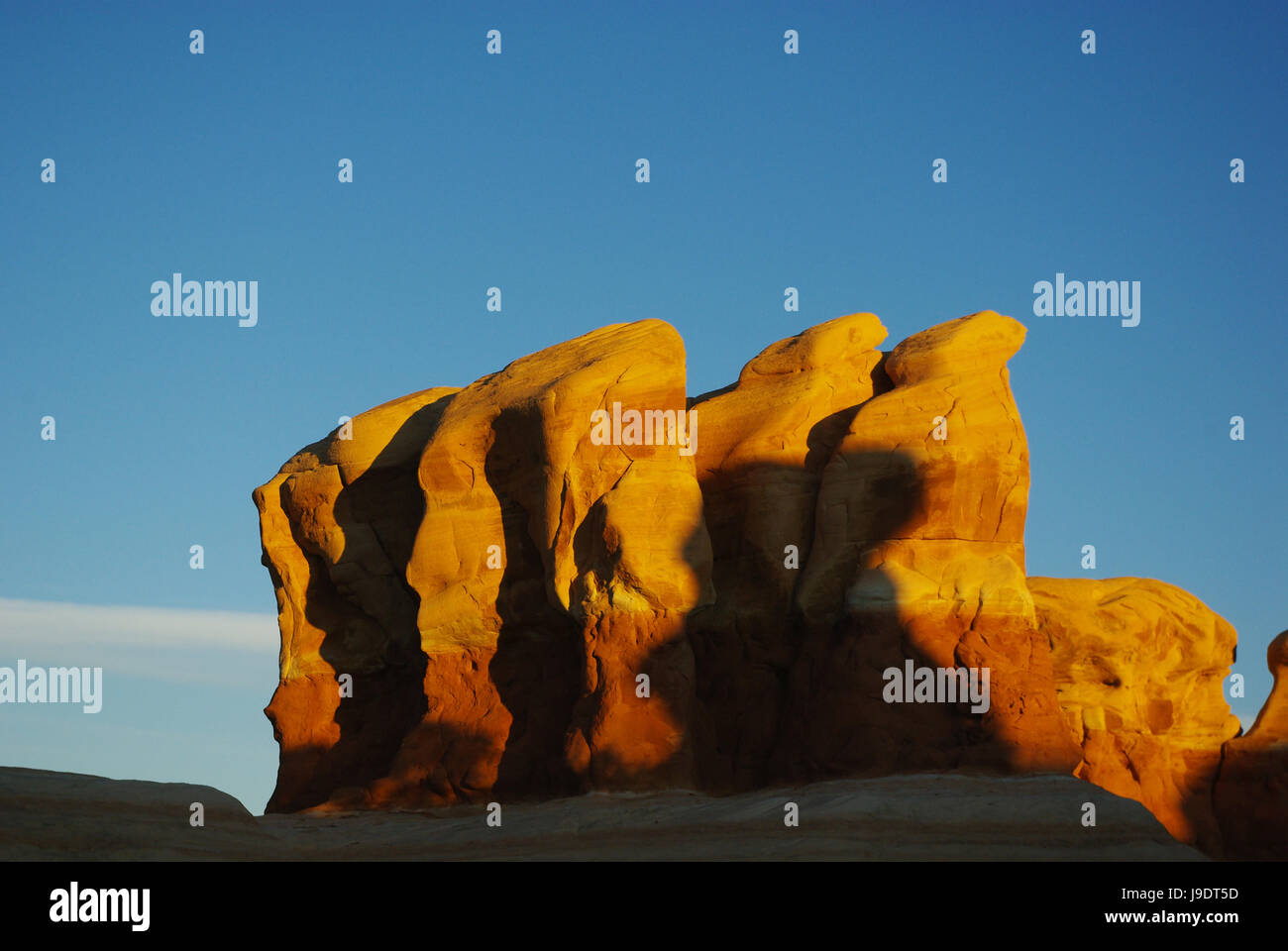 formation, rock, early, firmament, sky, tomorrow, morning, blue, desert ...
