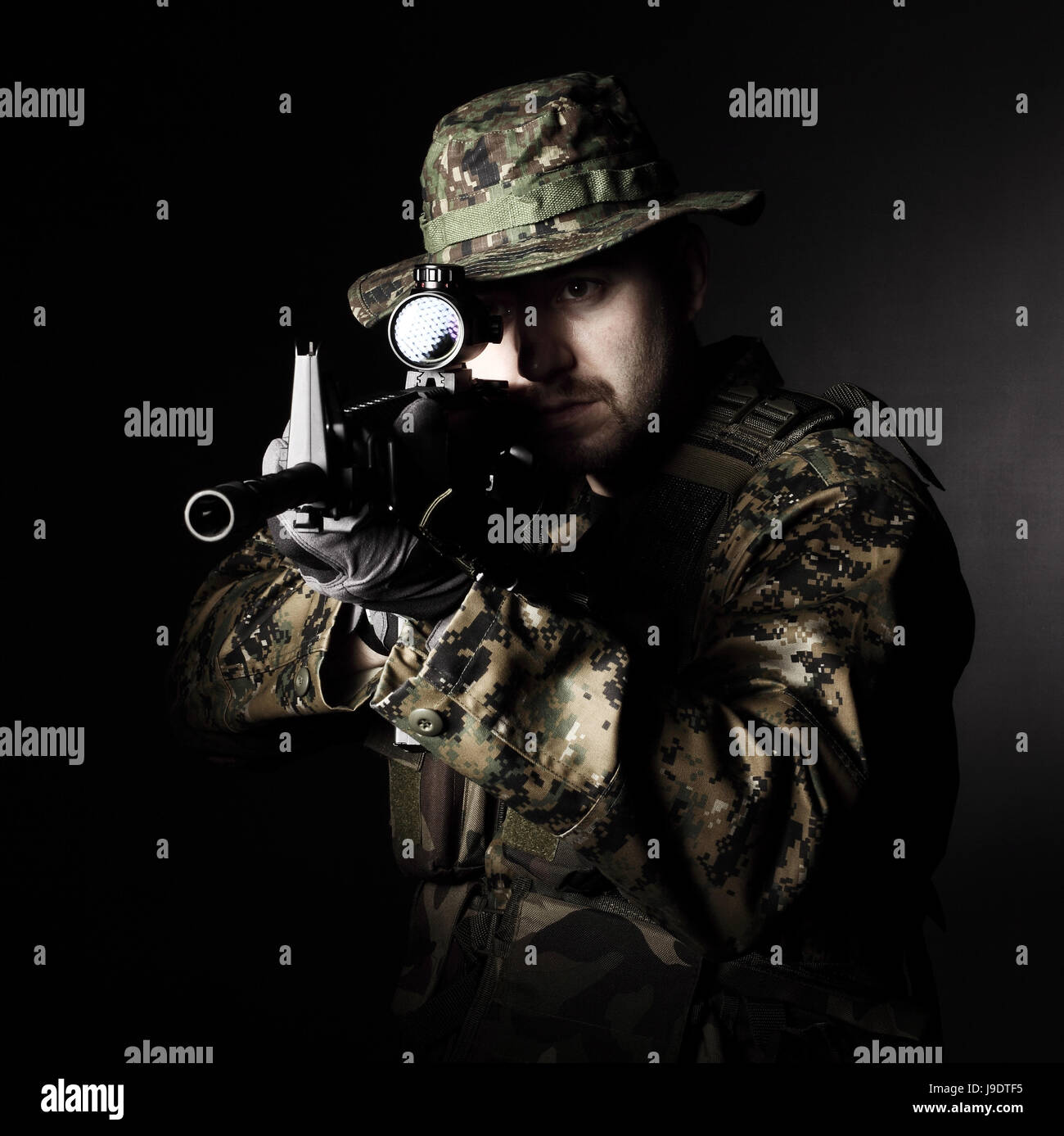 portrait, soldier, uniform, rifle, arm, weapon, military, man, hat ...