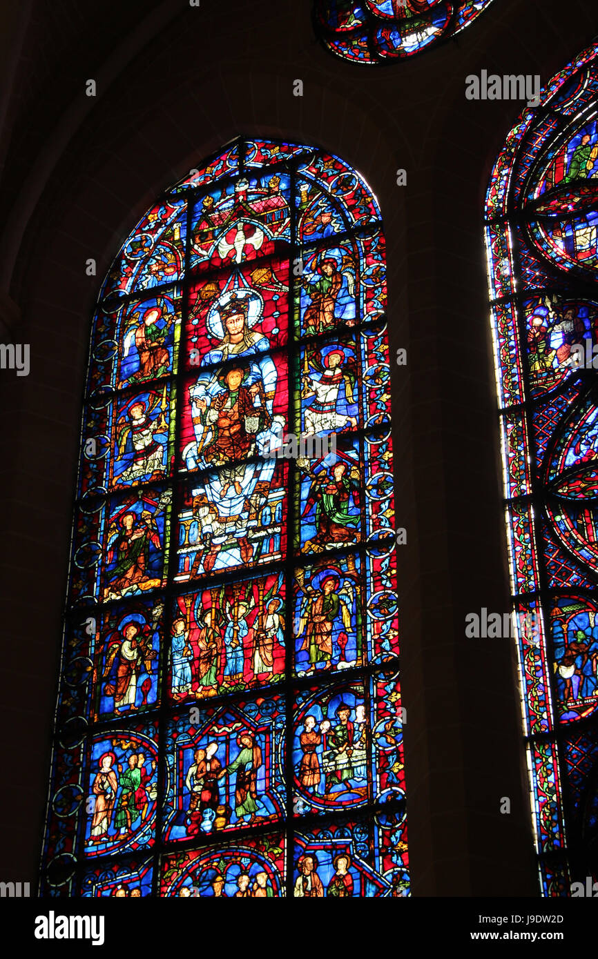 Chartres Cathedral Blue Virgin Window