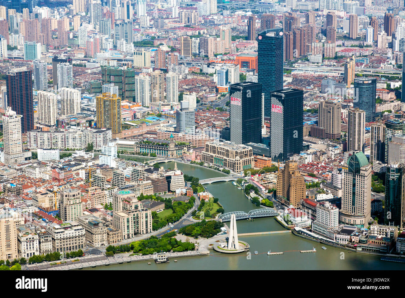 Aerial view of shanghai hi-res stock photography and images - Alamy