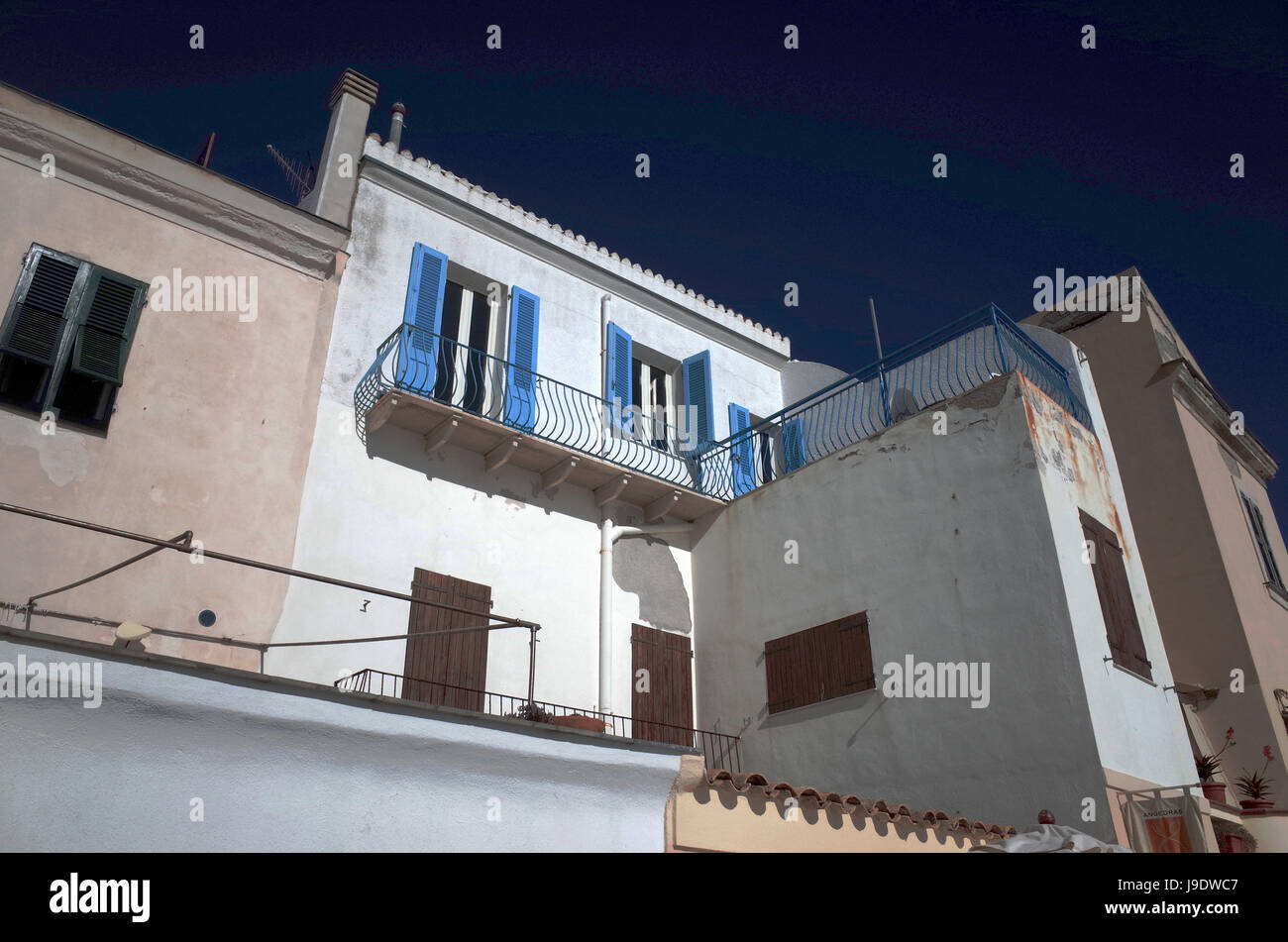 Alghero, Sardinia. Old town center Stock Photo - Alamy