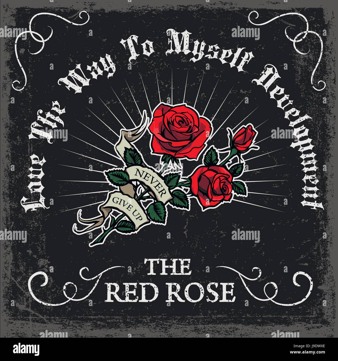 vintage rose poster Stock Vector Image & Art - Alamy