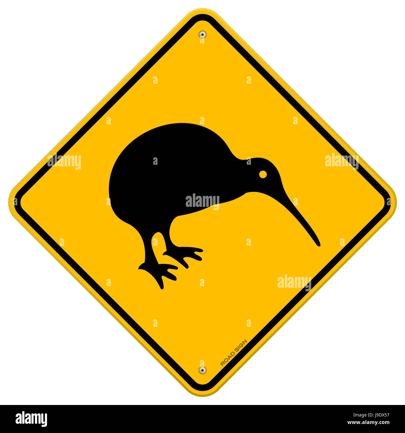 sign, signal, bird, new, caution, zealand, road, street, yellow, sign ...