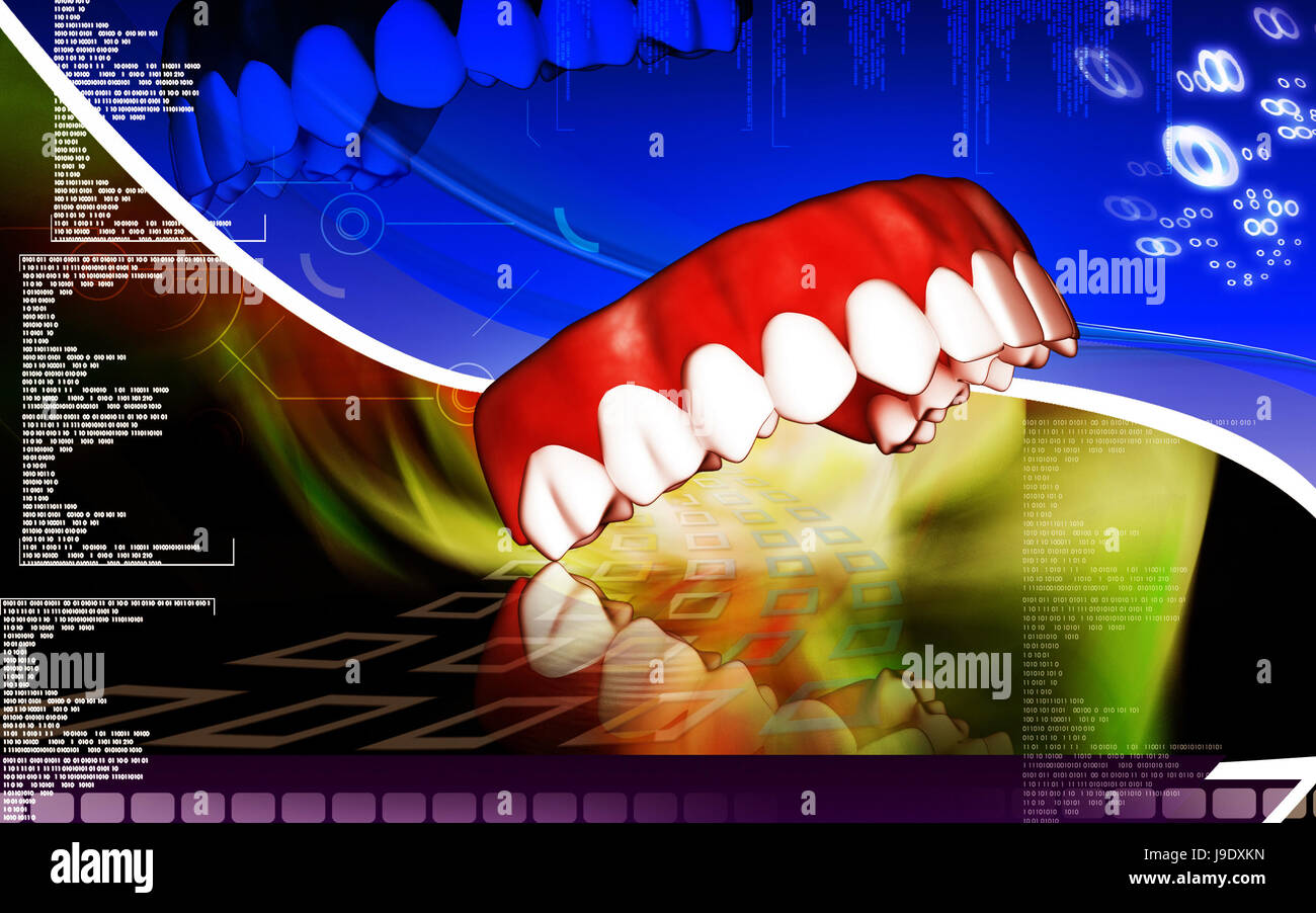 education, graphics, colour, closeup, science, teeth, illustration ...