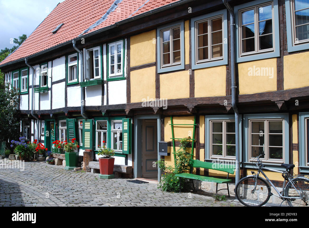 house, building, city, town, frame-work, germany, german federal ...