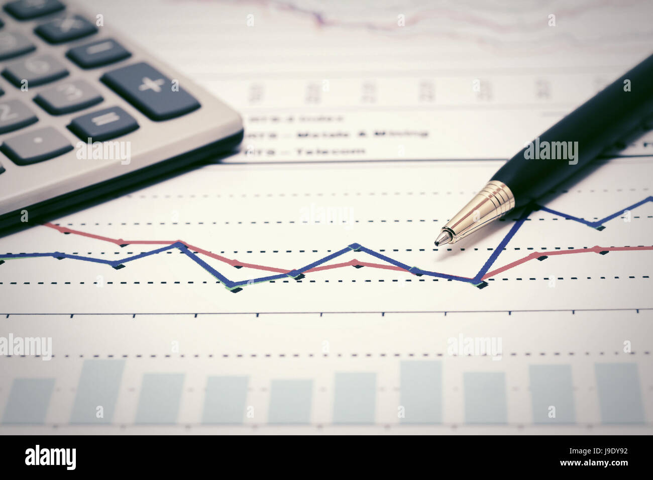 Financial accounting stock market graphs analysis Stock Photo - Alamy