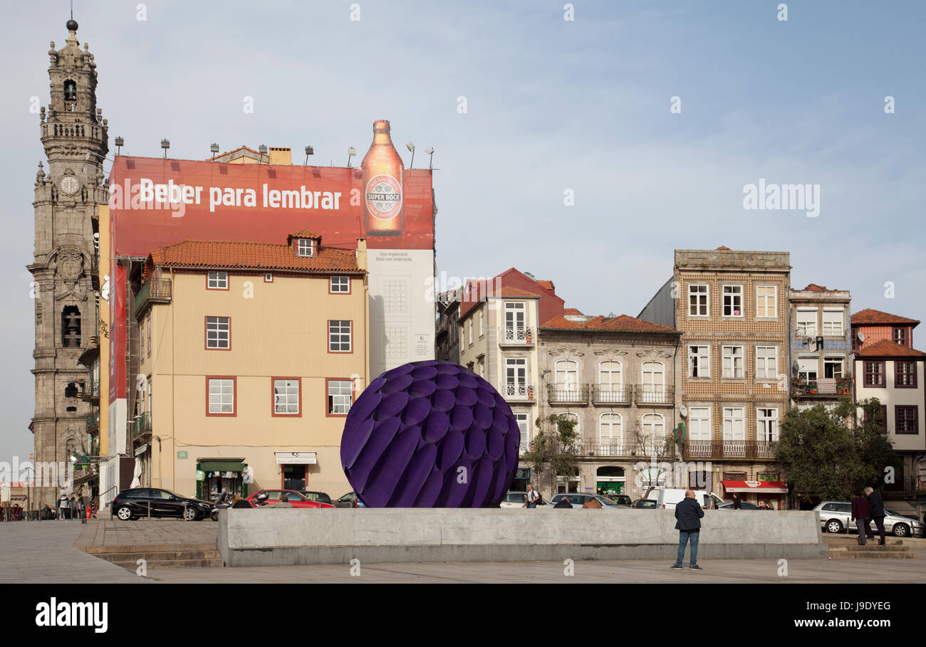 Largo Amor de Perdição , Square in Porto with Clerigos Tower on Left ...
