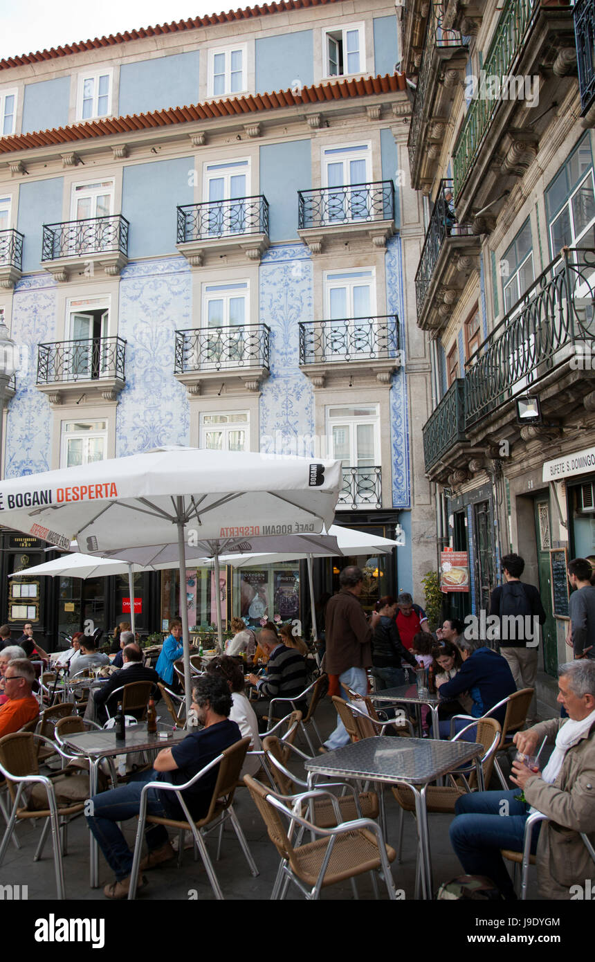 Largo São Domingos with Cafes and Restaurants in Porto - Portugal Stock ...