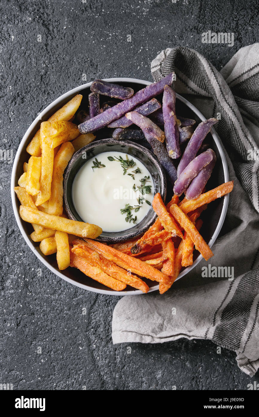 Variety of french fries Stock Photo - Alamy