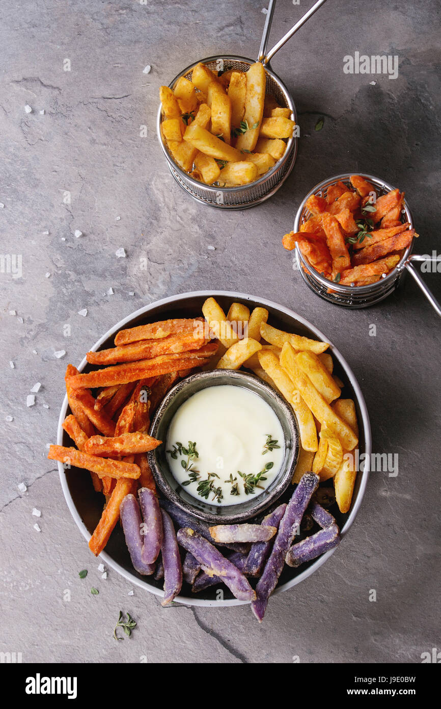Variety of french fries Stock Photo - Alamy