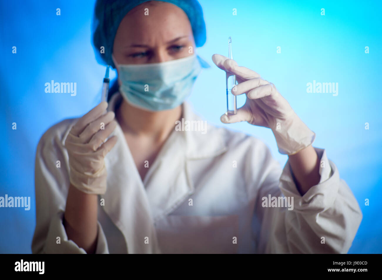 Nurse with a syringe Stock Photo - Alamy