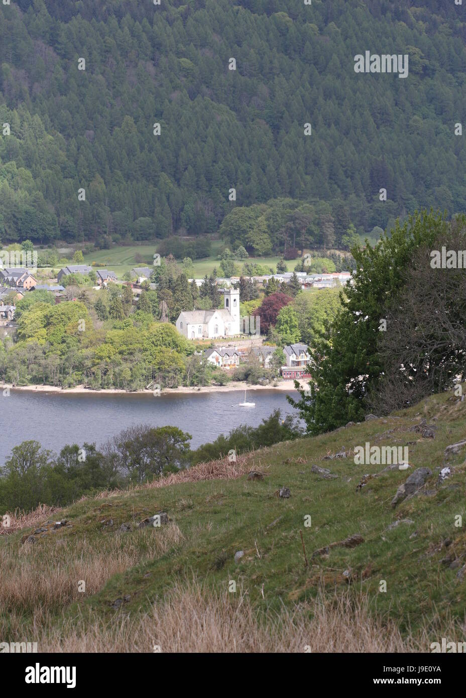 Elevated view of Kenmore and Loch Tay Scotland May 2017 Stock Photo - Alamy