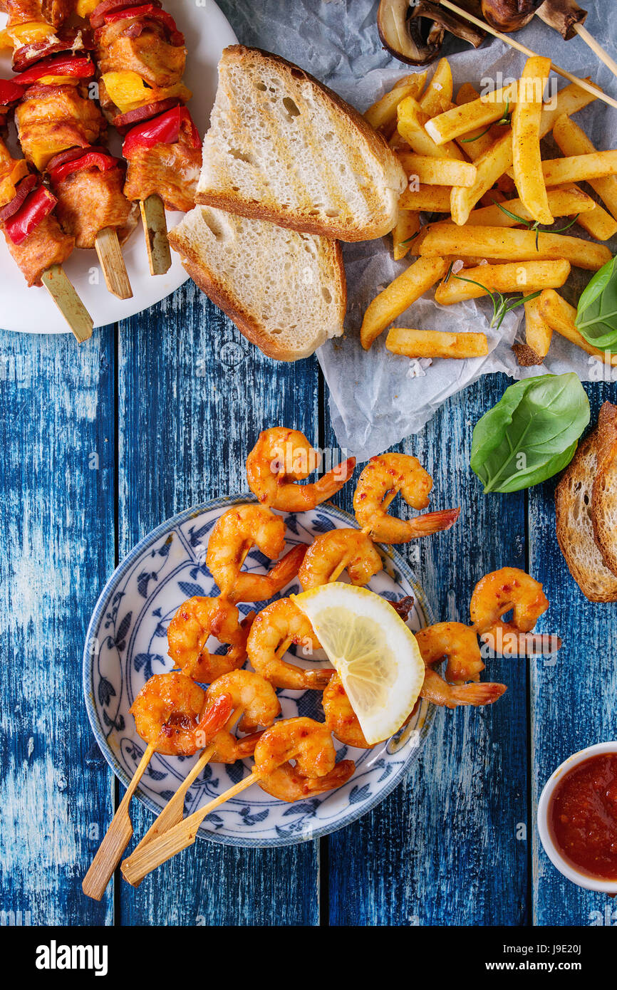 BBQ lunch assortment Stock Photo - Alamy