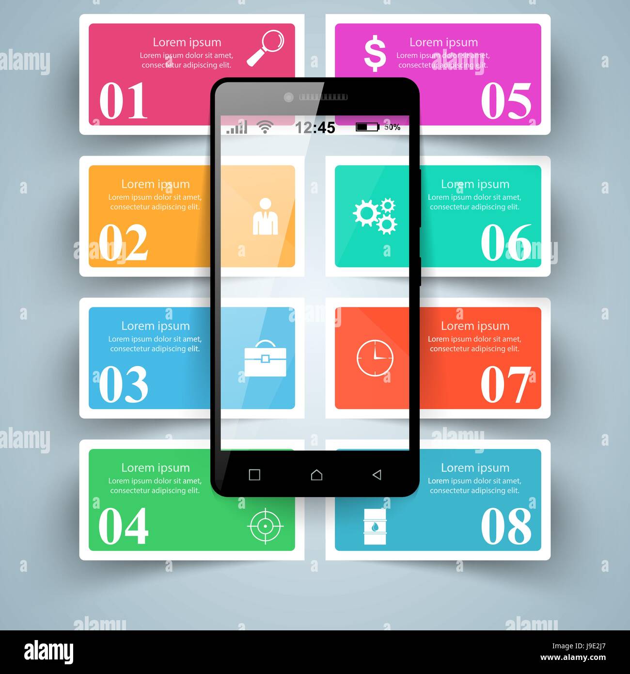3D infographic. Smartphone icon Stock Vector Image & Art - Alamy