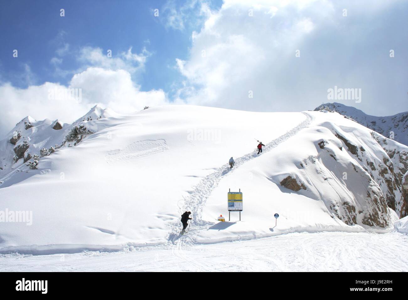 freeriders during the ascent Stock Photo - Alamy