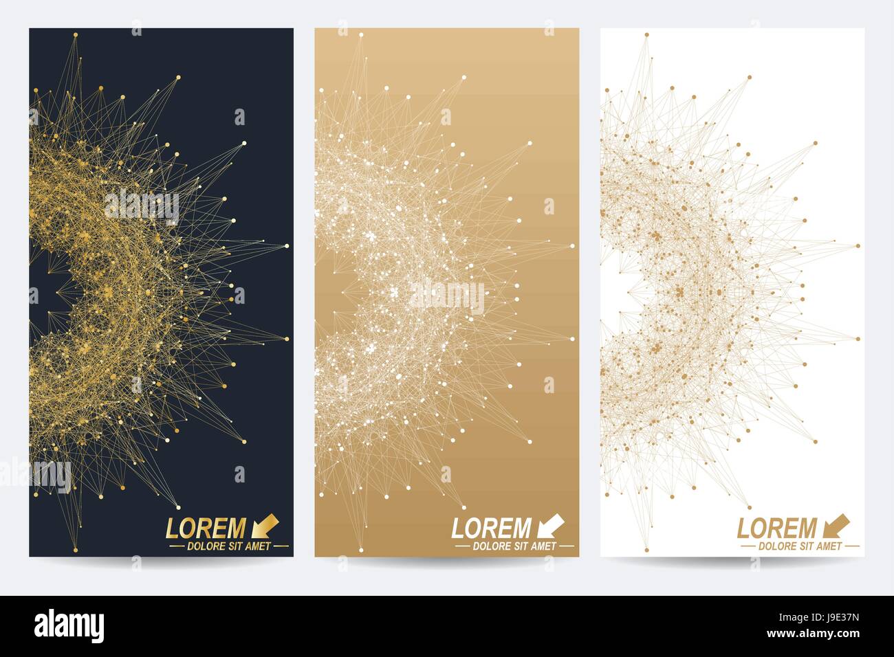 Modern set of vector flyers. Geometric abstract presentation with ...