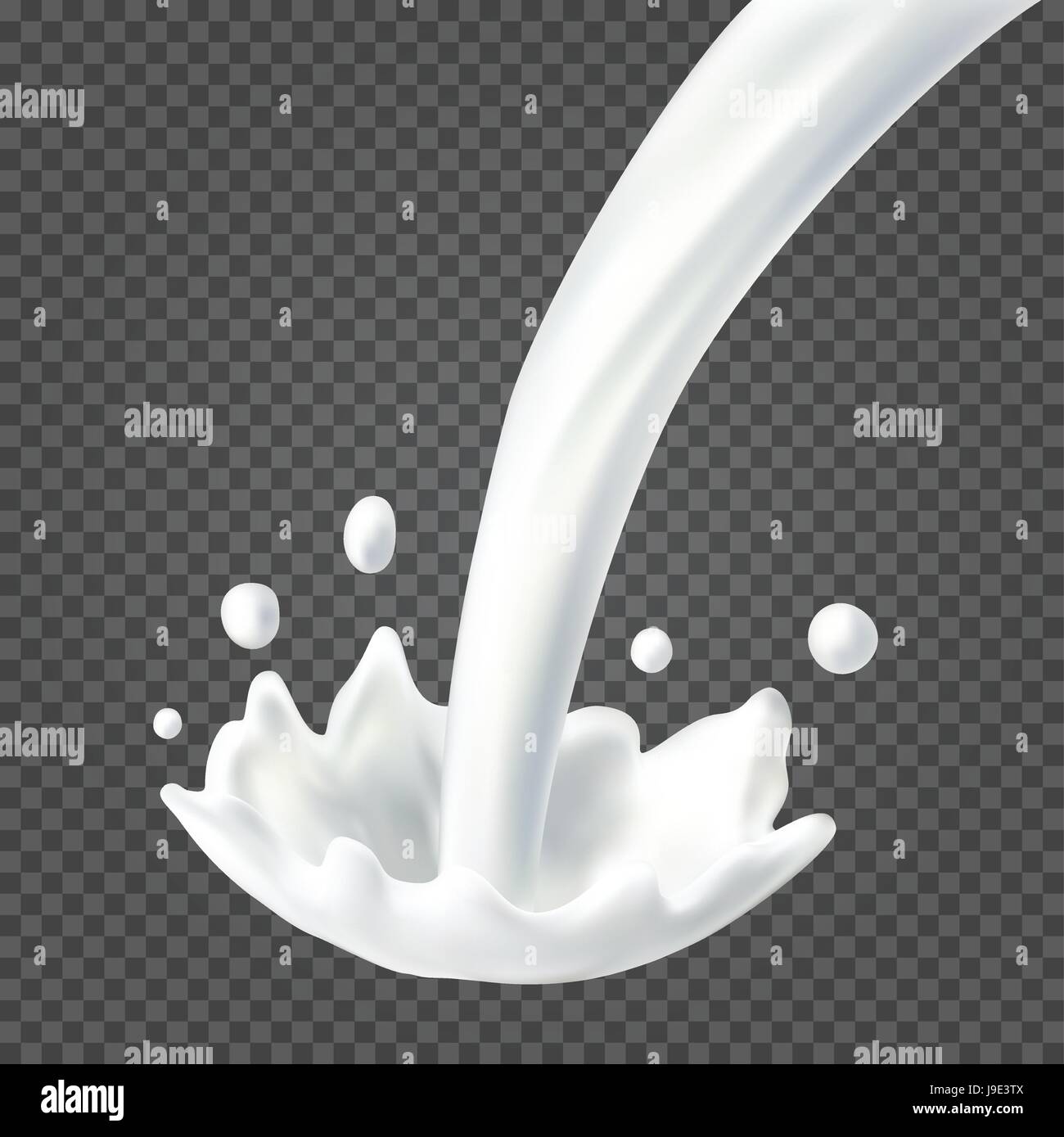 Milk cream splash crown Stock Vector Images - Alamy