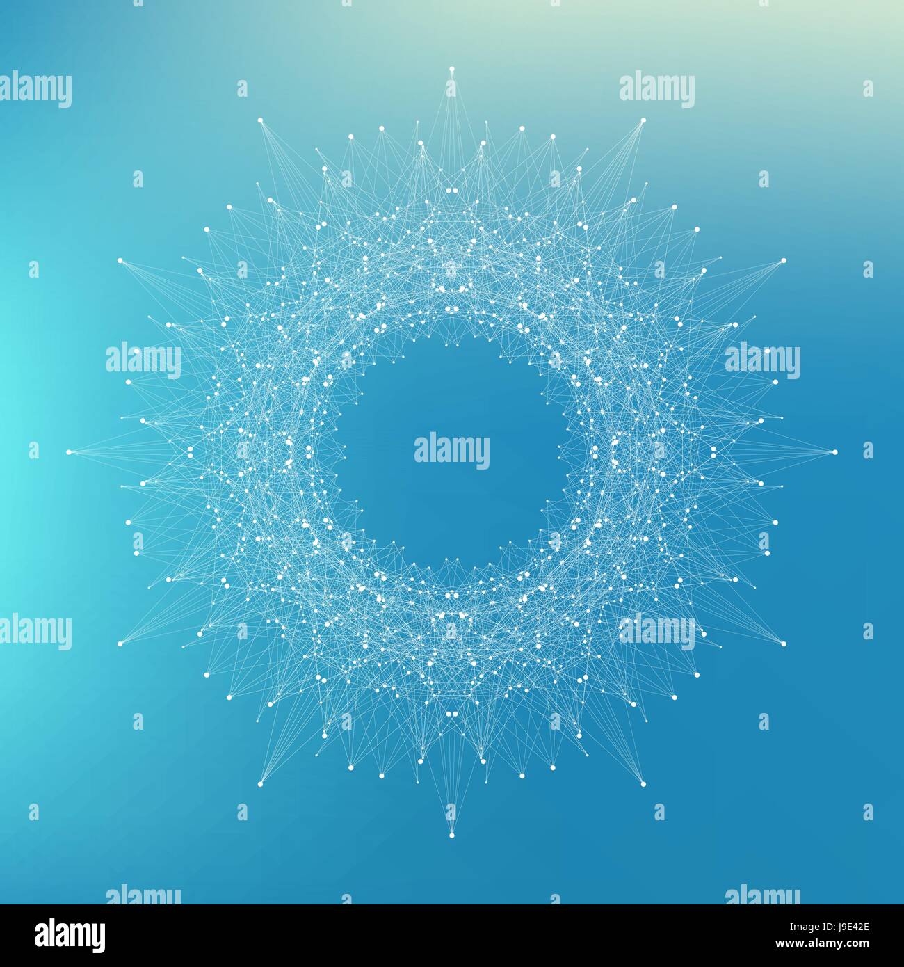 Fractal element with compounds lines and dots. Big data complex. Graphic abstract background ...