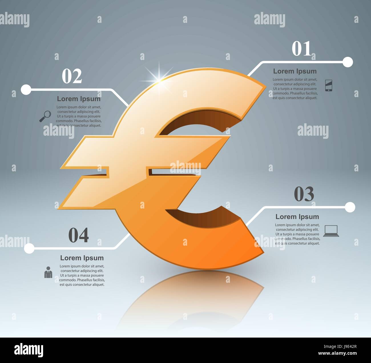3D infographic.Euro, Money icon Stock Vector Image & Art - Alamy