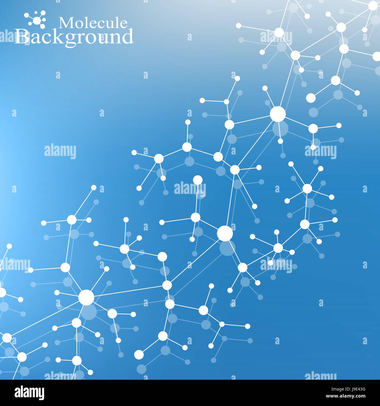 Structure Molecule Atom Dna And Communication Background Concept Of Neurons Connected Lines