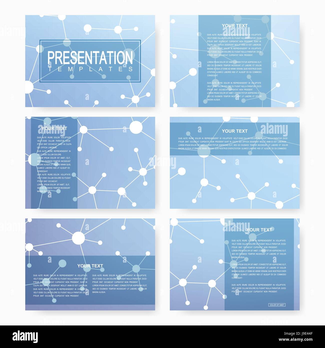 Set of vector templates for presentation slides. Brochure, Leaflet ...