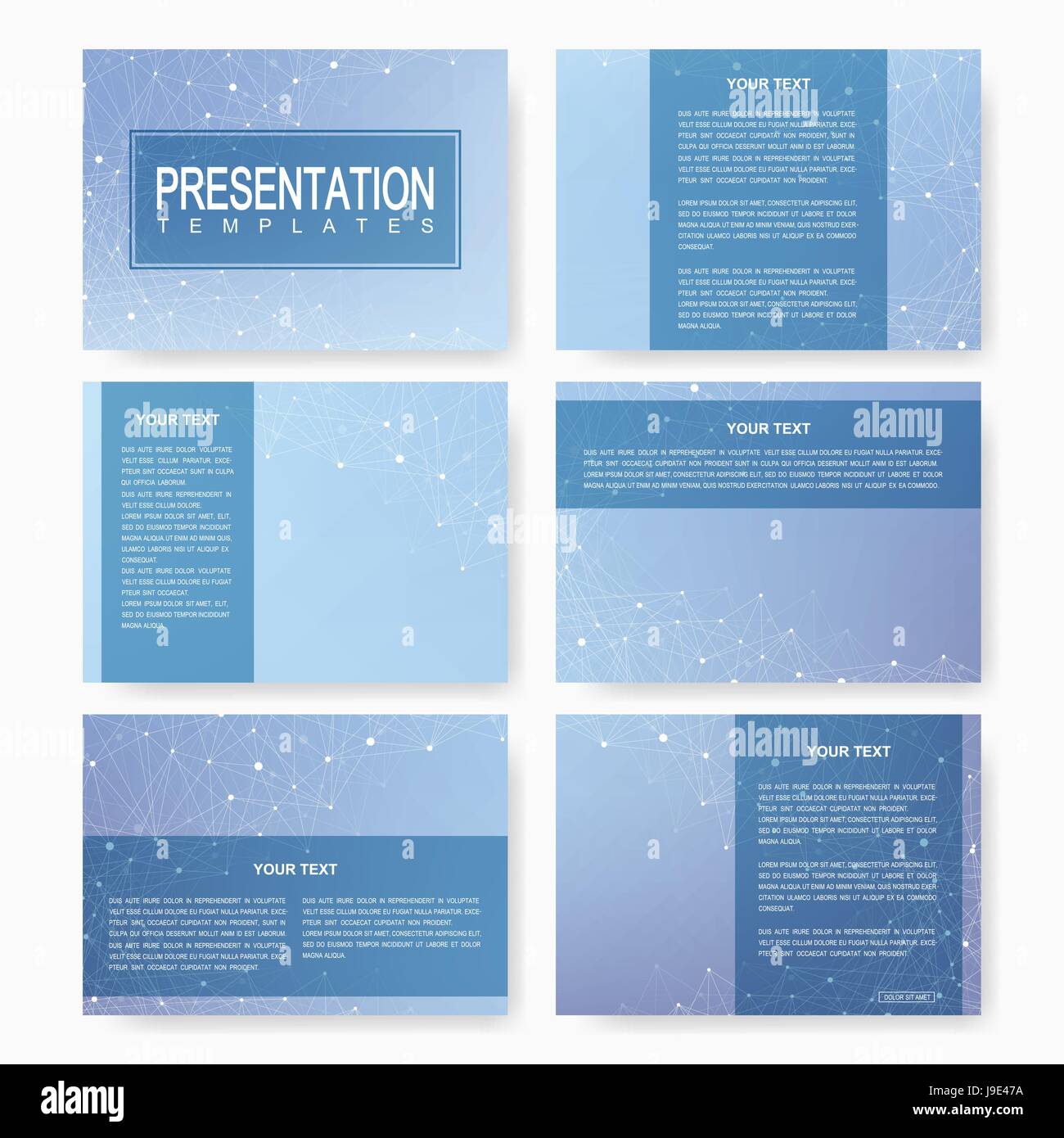 Set of vector templates for presentation slides. Brochure, Leaflet ...