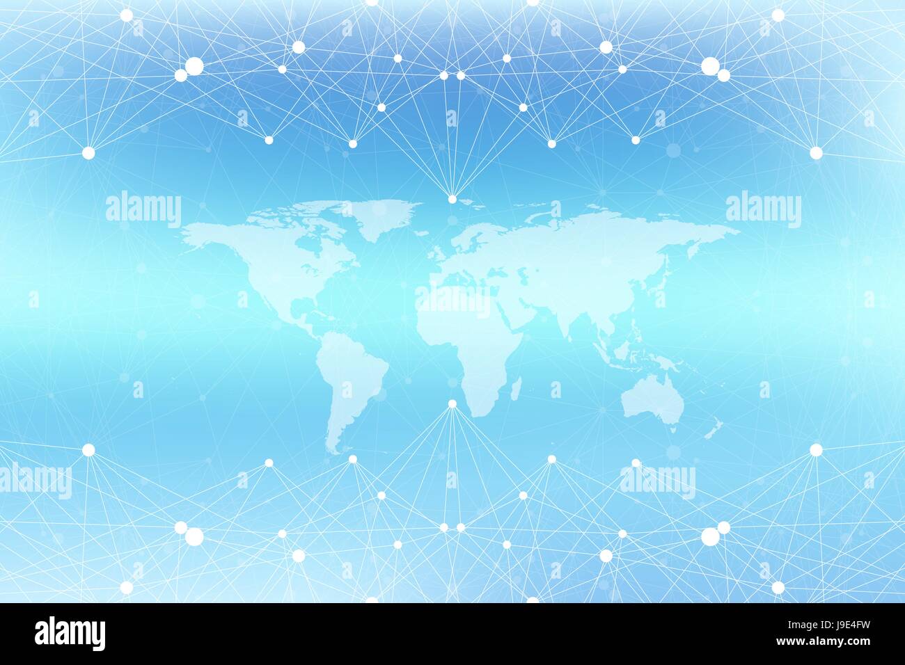 Graphic abstract background communication with world map. Big data visualization. Perspective ...