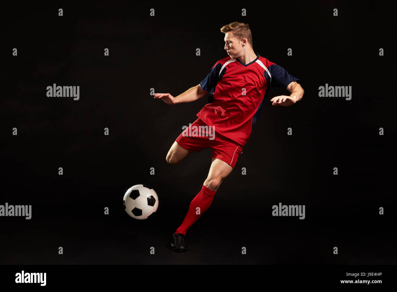 Full length goal shot football hi-res stock photography and images - Alamy