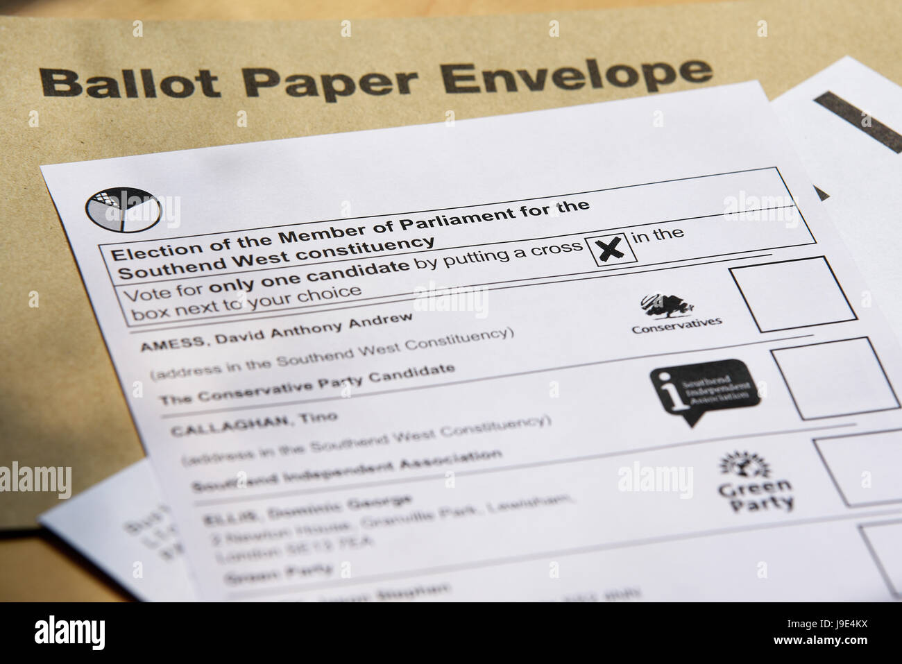 Postal vote ballot paper uk hi-res stock photography and images - Alamy