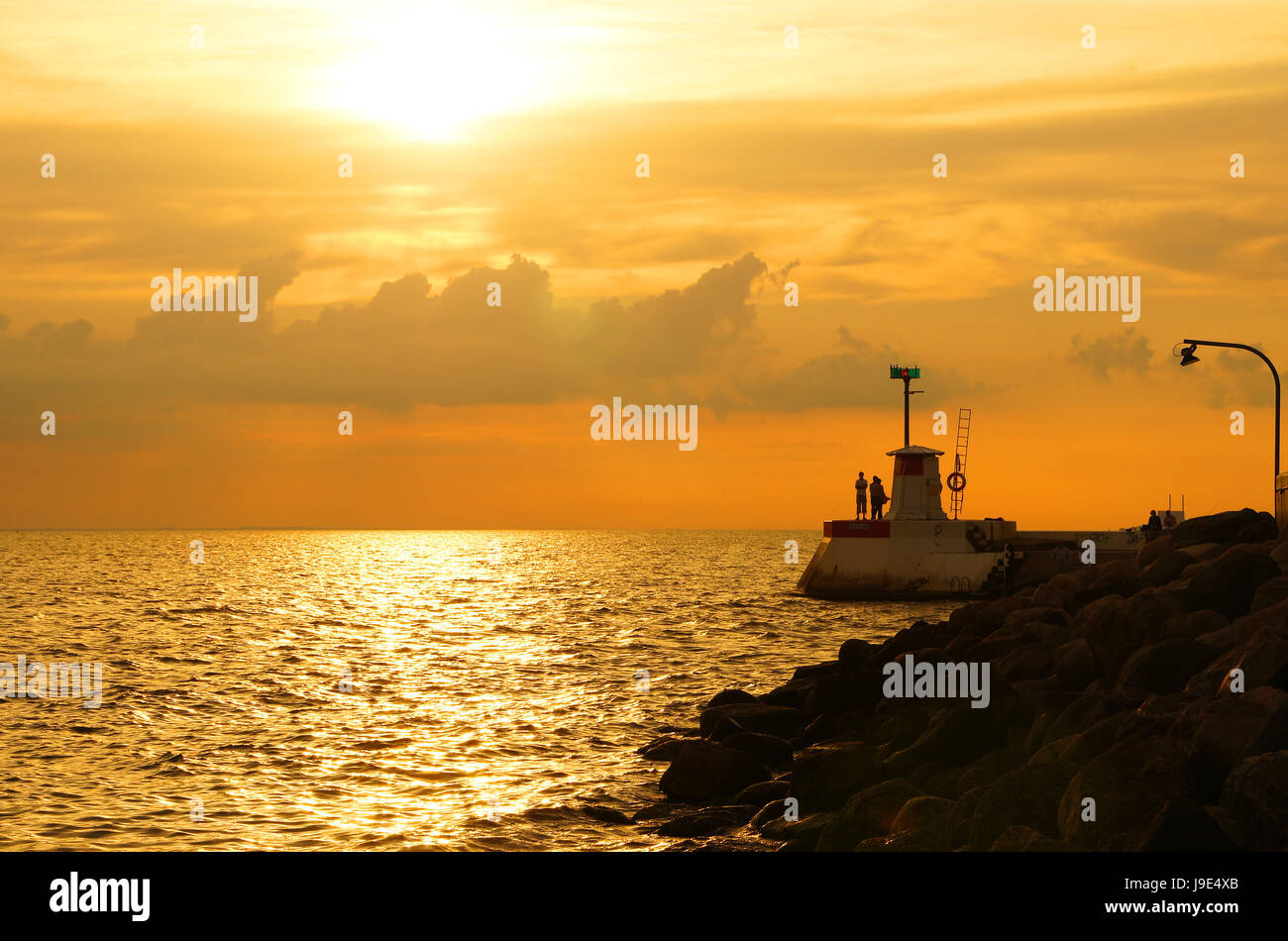sunset, lighthouse, humans, human beings, people, folk, persons, human ...