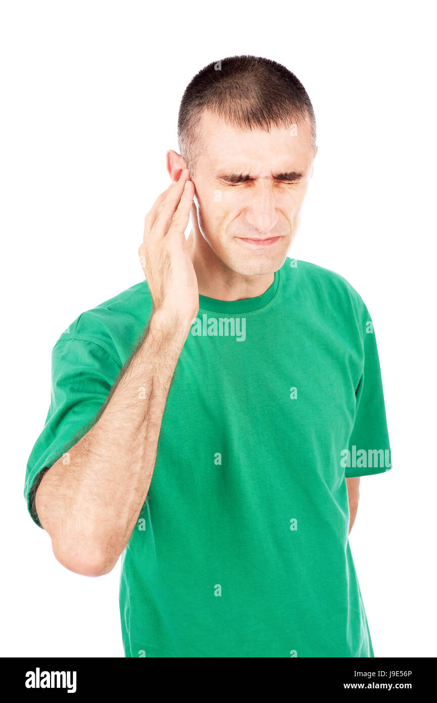 ear, expression, ache, agony, fatigue, aching, man, care, health ...