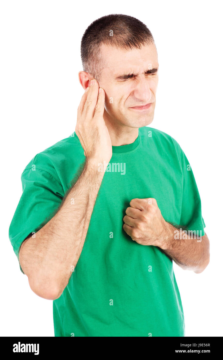 ear, expression, ache, agony, fatigue, aching, man, care, health ...