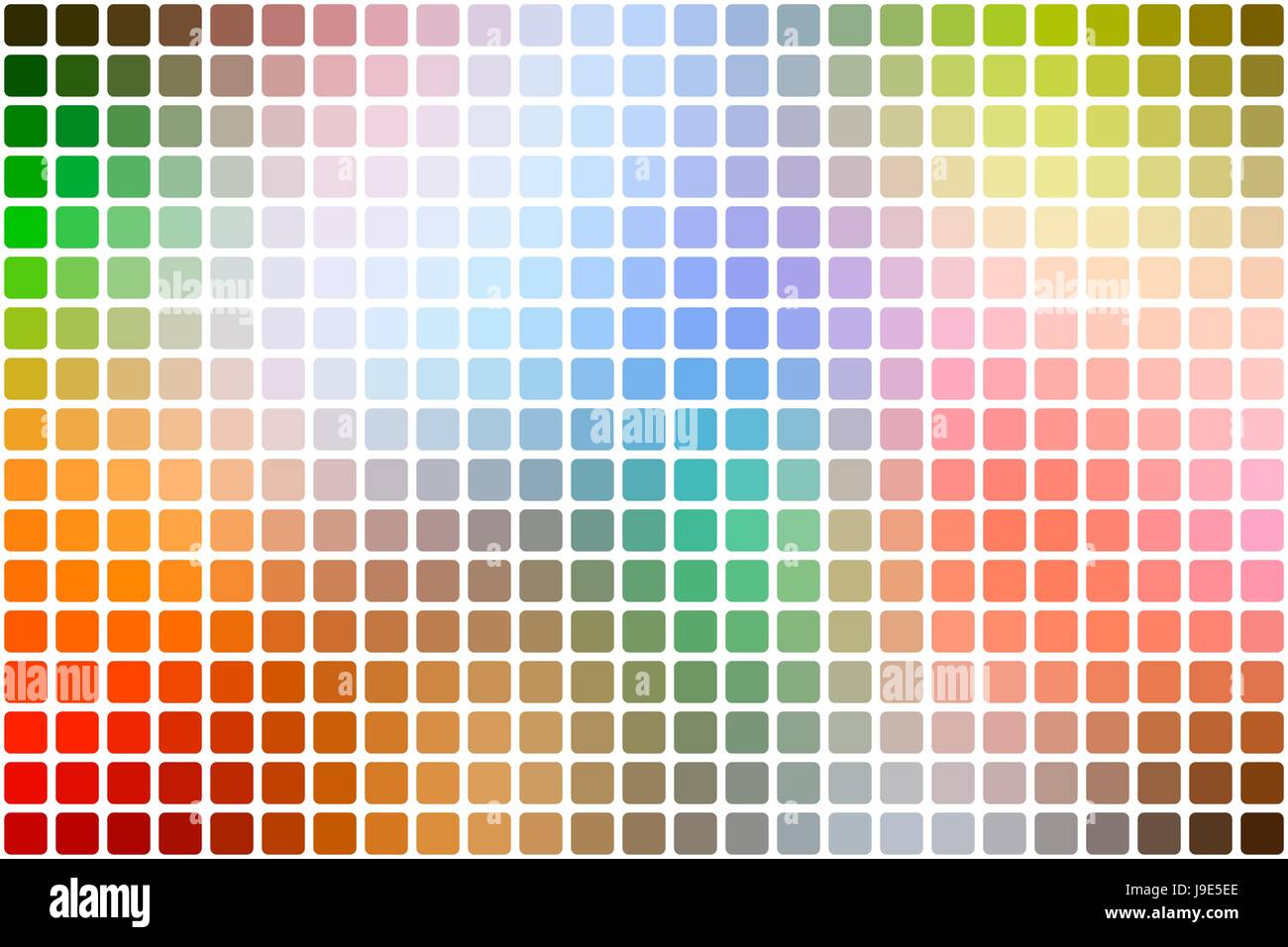 Rainbow colors vector abstract mosaic background with rounded corners ...