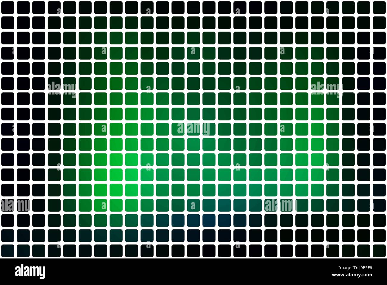 Glowing neon green vector abstract mosaic background with rounded ...