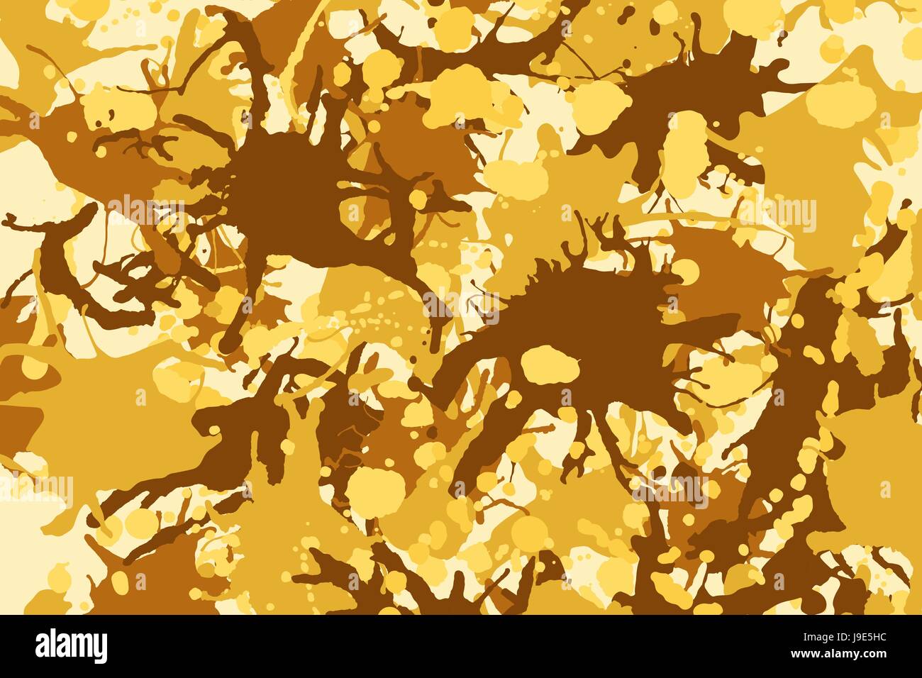 Yellow brown ink paint splashes vector colorful background Stock Vector ...