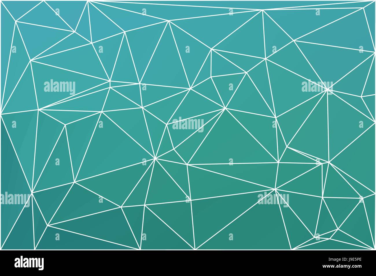 Turquoise shades abstract low poly geometric background with white ...
