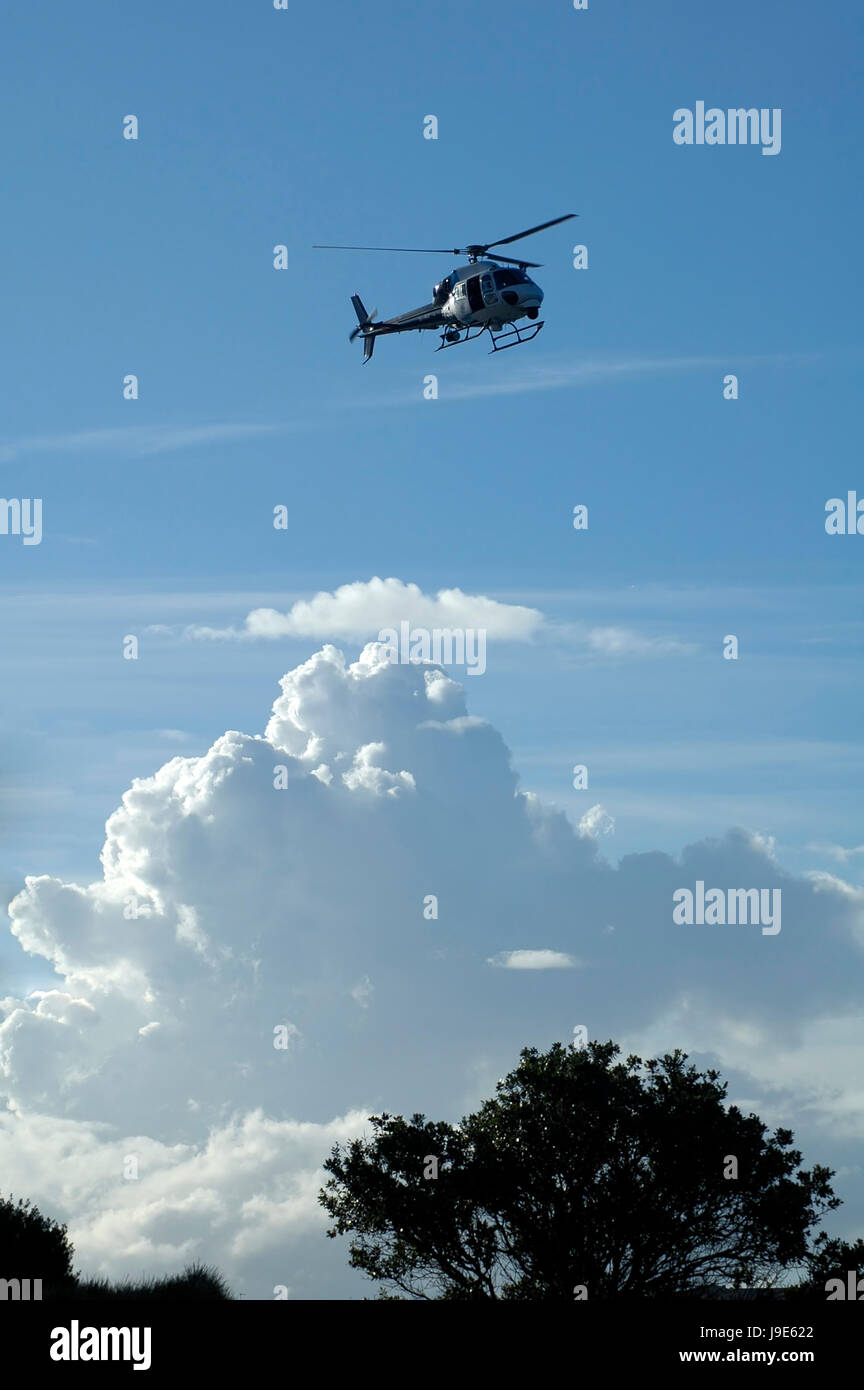 helicopter, police, flight, traffic, transportation, cloud, propeller ...